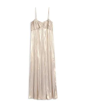 Zadig&Voltaire Rippie Satin Dress - Gold