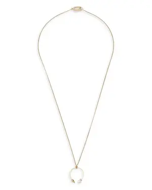 ALLSAINTS Hazel Imitation Pearl Spike Pendant Necklace - Pearl/gold