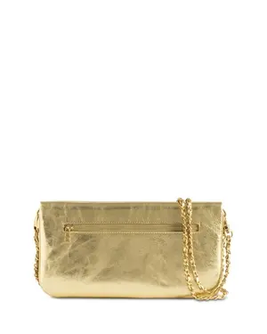 Zadig&Voltaire Rock Vintage Metallic Shoulder Bag - Gold