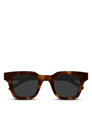 Saint Laurent Rectangular Sunglasses, 47mm - Havana