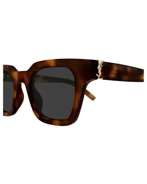 Saint Laurent Rectangular Sunglasses, 47mm - Havana