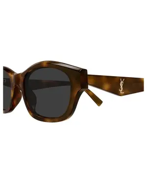 Saint Laurent Rectangular Sunglasses, 53mm - Havana