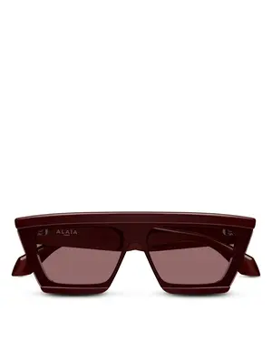 Alaïa Geometric Sunglasses, 99mm - Red