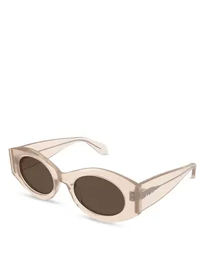 Alaïa 52mm Oval Sunglasses - Pink