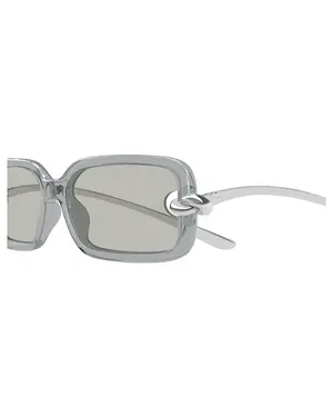 Bottega Veneta Rectangular Sunglasses, 56mm - Gray