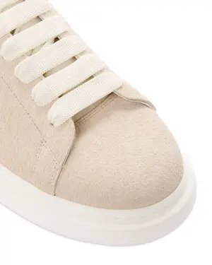Alexander McQueen Brushed Suede Oversized Sneakers - Cloud Ivory