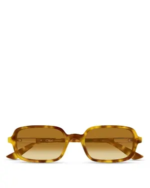 Chloé Rectangular Sunglasses, 53mm - Havana/brown