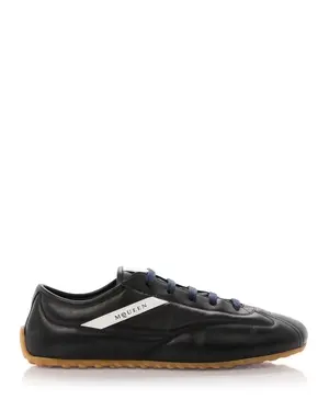 Alexander McQueen Boxe Nappa Leather Sneakers - Charcoal