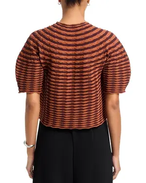 Issey Miyake Knit Top - Brown