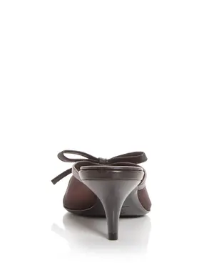Miu Miu Bow Mule Pumps - Moro