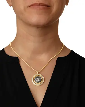 JORGE ADELER 18k Yellow Alexander The Great Coin Pendant
