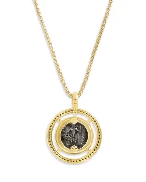 JORGE ADELER 18k Yellow Alexander The Great Coin Pendant