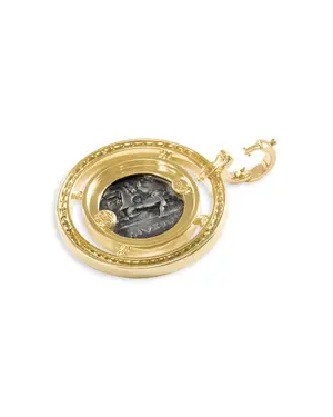 JORGE ADELER 18k Yellow Alexander The Great Coin Pendant