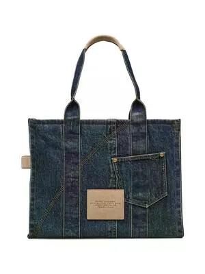 Marc Jacobs The Denim Suede-pocket Tote Bag - Blue