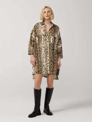 Metallic Shirt Dresses