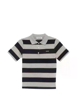 Miu Miu Striped Polo Shirt