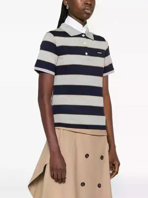 Miu Miu Striped Polo Shirt