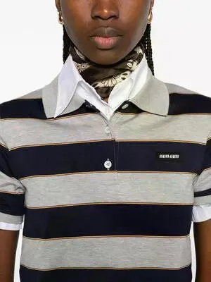 Miu Miu Striped Polo Shirt