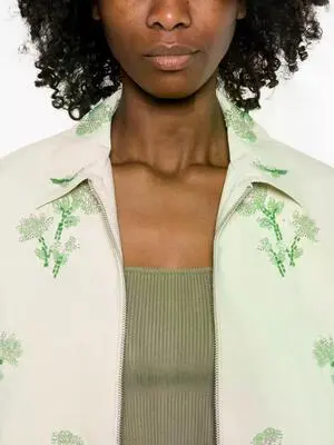 Maje Floral Embroidered Bomber Jacket