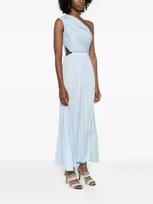 Maje One-shoulder Cut-out Midi Dress