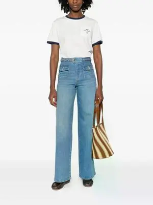 Maje Braided Detail Flared Jeans