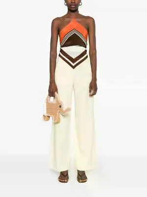 Maje Belt-loops Wide-leg Trousers