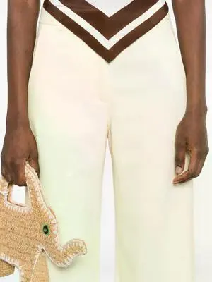 Maje Belt-loops Wide-leg Trousers