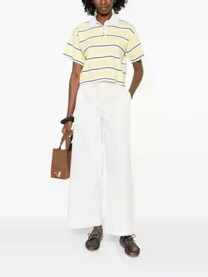 Maje Striped Polo Shirt - Yellow