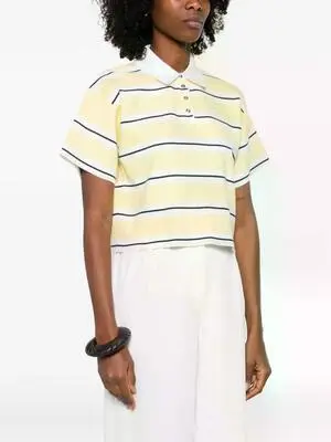 Maje Striped Polo Shirt - Yellow