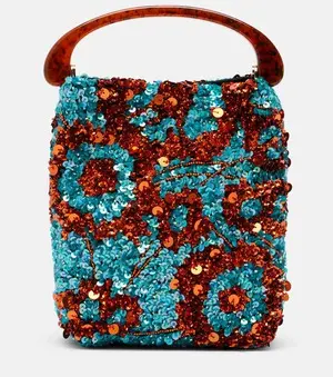 Dries Van Noten Sequined Top-handle Bag - Multicoloured