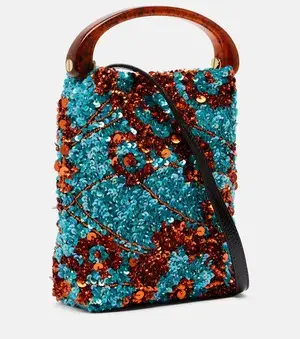 Dries Van Noten Sequined Top-handle Bag - Multicoloured
