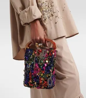 Dries Van Noten Sequined Top-handle Bag