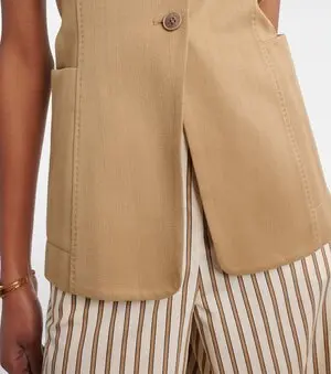 Max Mara Falla Cotton Vest - Beige