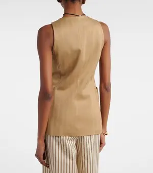 Max Mara Falla Cotton Vest - Beige