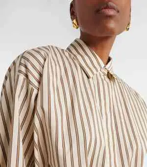 Max Mara Lord Striped Belted Shirt Dress