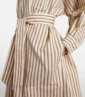 Max Mara Lord Striped Belted Shirt Dress