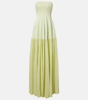 Simkhai Sandrine Gathered Jersey Bustier Gown