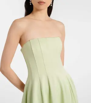 Simkhai Sandrine Gathered Jersey Bustier Gown