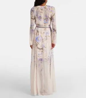 Zimmermann Luna Belted Floral Maxi Dress