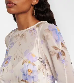 Zimmermann Luna Belted Floral Maxi Dress
