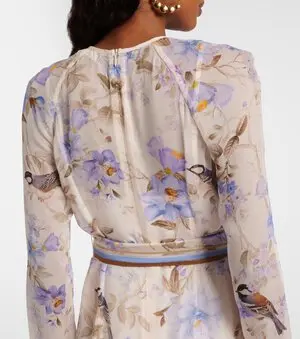 Zimmermann Luna Belted Floral Maxi Dress