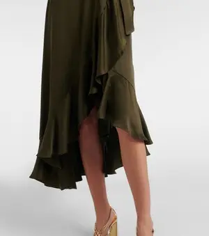 Zimmermann Silk Wrap Dress - Green