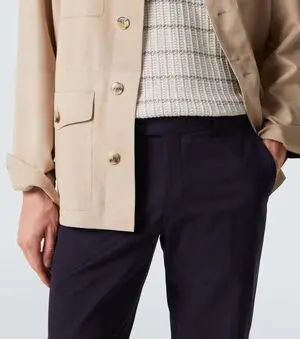 Brioni Pienza Cotton-blend Straight Pants