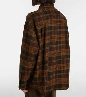 Loro Piana Darby Checked Wool And Cashmere Overshirt