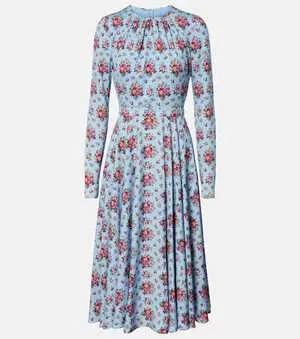 Dolce & Gabbana Floral Silk-blend Midi Dress