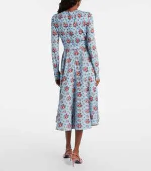 Dolce & Gabbana Floral Silk-blend Midi Dress