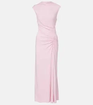 Simkhai Acacia Ruched Jersey Maxi Dress - Pink