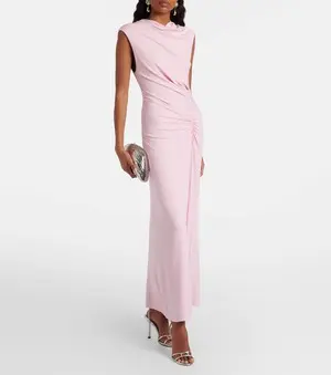 Simkhai Acacia Ruched Jersey Maxi Dress - Pink