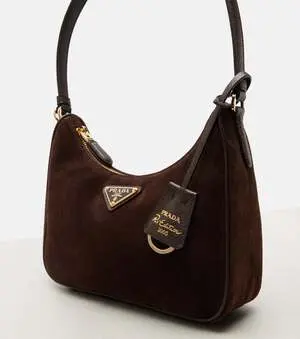 Prada Re-edition Suede Shoulder Bag