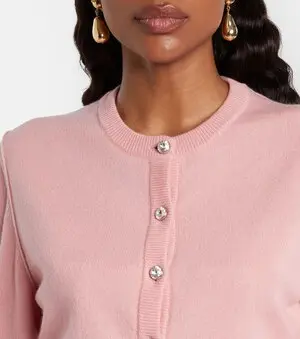 Dolce & Gabbana Embellished Cashmere-blend Cardigan - Pink